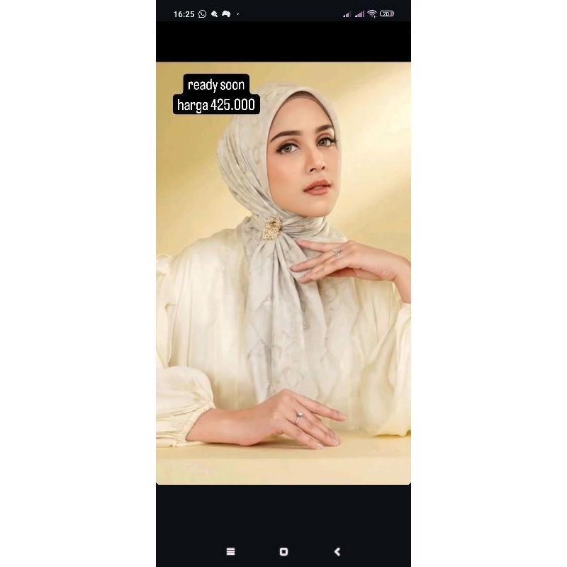 Jual buttonscarves samla series ready warna creme brule | Shopee Indonesia