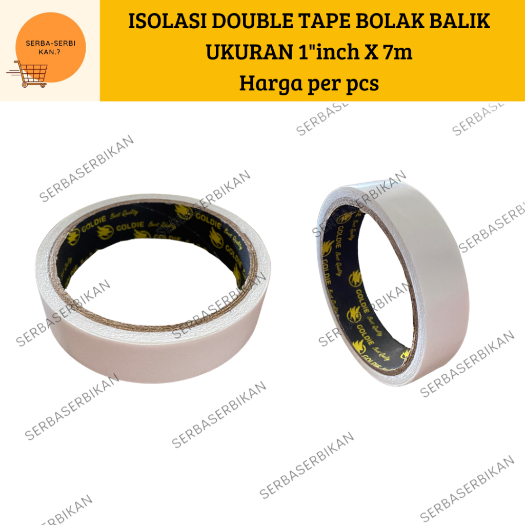 Jual DOUBLE TAPE ISOLASI BOLAK BALIK UKURAN 1" inch x 7m | Shopee Indonesia