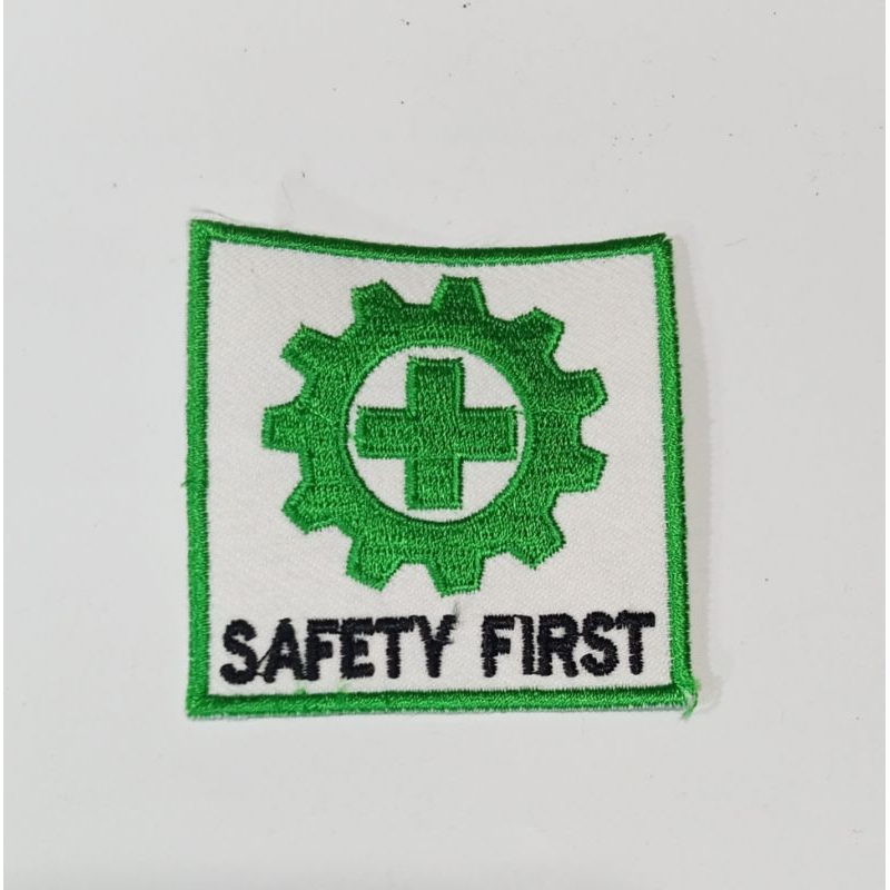 Jual bed k3 lambang k3 logo k3 safety first bordir kotak | Shopee Indonesia