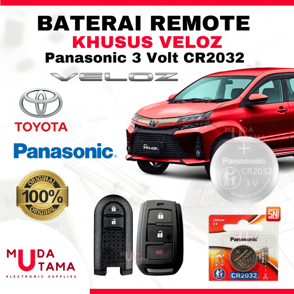 Jual Baterai Remote VELOZ - ORIGINAL PANASONIC CR2032 | Battery Remote ...