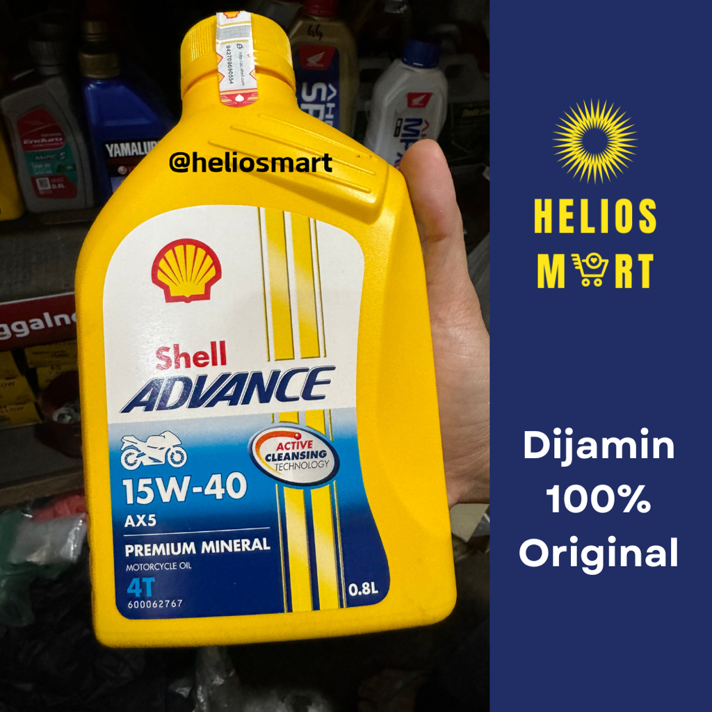 Jual Oli Motor Shell Advance AX5 15W-40 4T 0.8 Liter dan 1 Liter ...