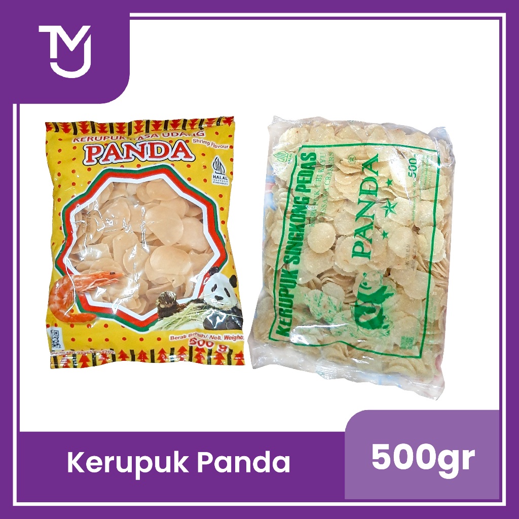 Jual kerupuk panda 500gr -- singkong pedas dan kerupuk rasa udang ...