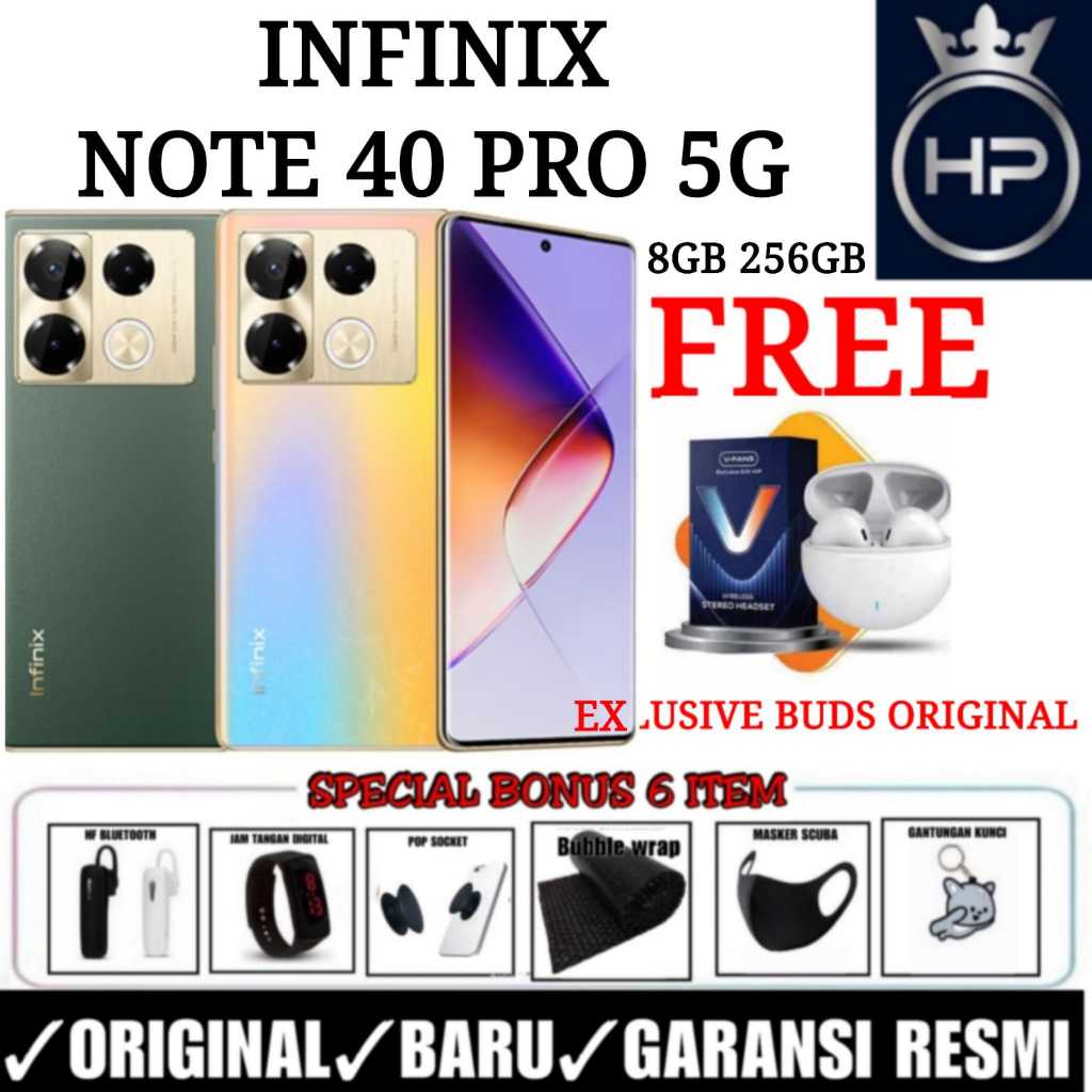 Jual INFINIX NOTE 40 PRO 5G 8/256 GARANSI RESMI INFINIX | Shopee Indonesia