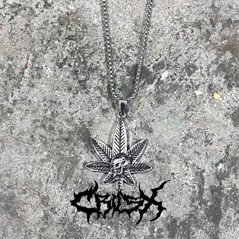 Jual PREBO NECKLACE / FLOWER BUNGA DAUN KALUNG TENGKORAK SKULL NECKLACE ...