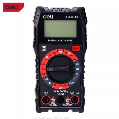 Jual AVOMETER Digital Multimeter DELI EDL 334301 multi tester alat ukur ...