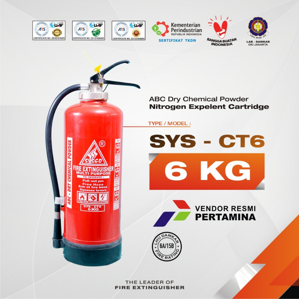 Jual APAR ABC Dry Chemical Powder 6 KG - Alat Pemadam Api Premium ...
