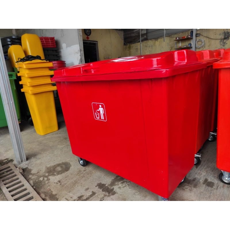 Jual TEMPAT SAMPAH BESAR/BAK SAMPAH BESAR 660 LITER RODA | Shopee Indonesia