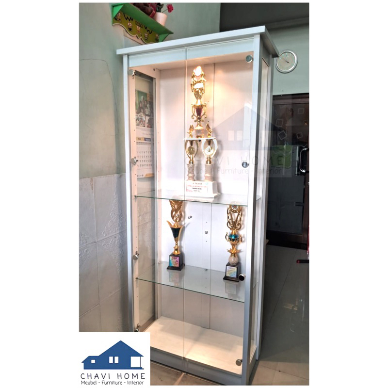 Jual lemari hias kaca showcase kaca rak kaca serbaguna lemari parfum ...