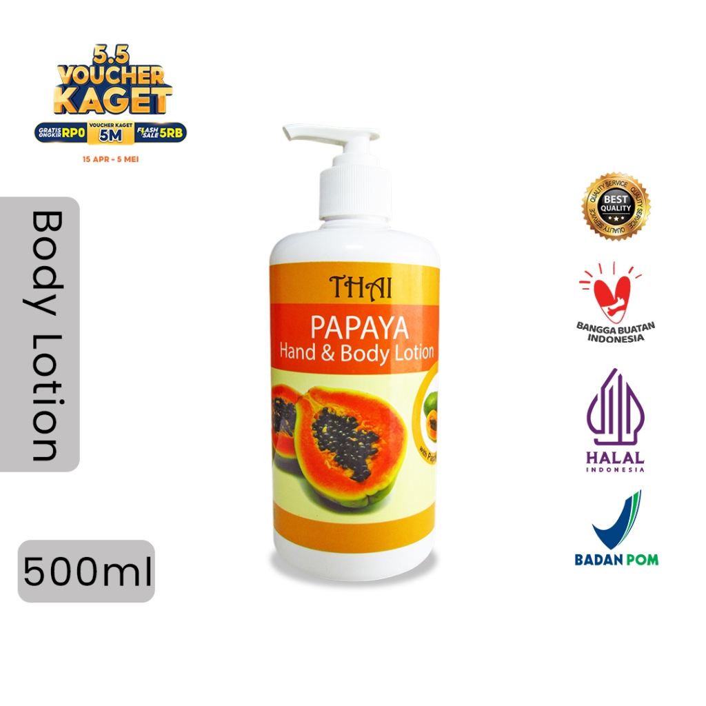 Jual Thai Papaya Hand Body Lotion 500ml - Ekstrak Pepaya | Shopee Indonesia