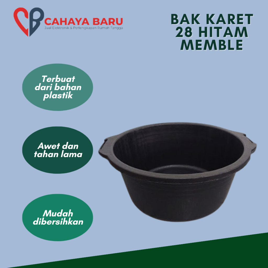 Jual BAK KARET 28 HITAM MEMBLE | Shopee Indonesia