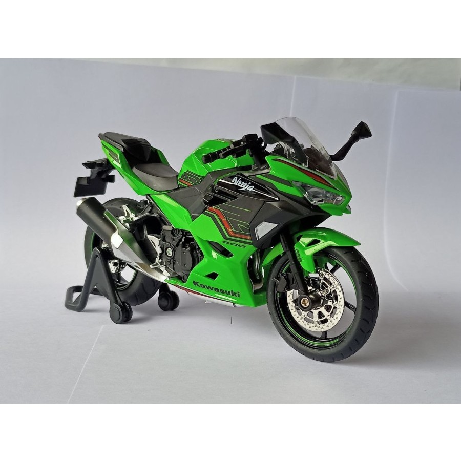 Jual Diecast Motor Kawasaki Ninja 400 hitam miniatur motor sport skala ...