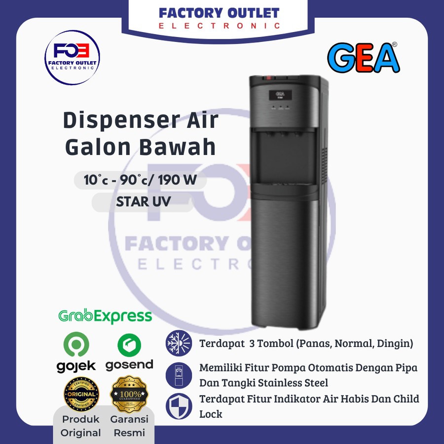 Jual GEA Star Dispenser Galon Bawah HOT COOL NORMAL LOW Watt Eks ...
