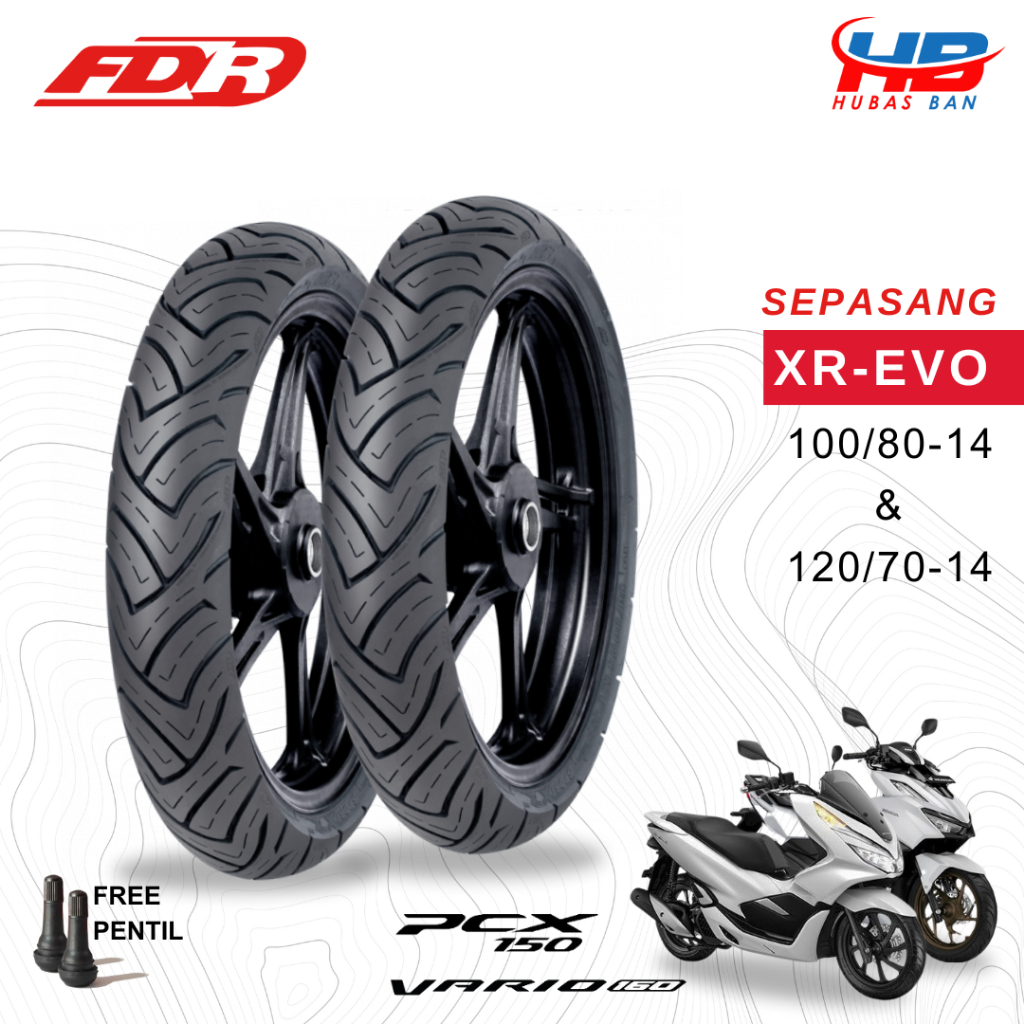 Jual Ban Motor PCX 150 Vario 160 Sepasang FDR XR Evo Ring 14 Depan ...