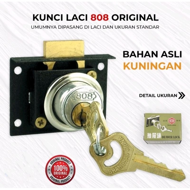 Jual Kunci Laci 808 Kunci Lemari Model Jadul | Shopee Indonesia