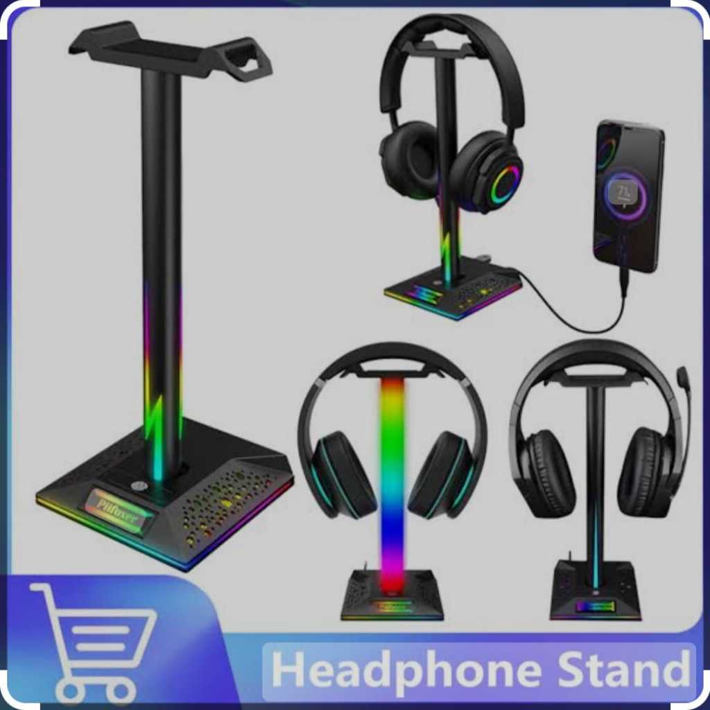 Jual Standing headset gaming / Headset Stand RGB Wifi Charger Gaming ...