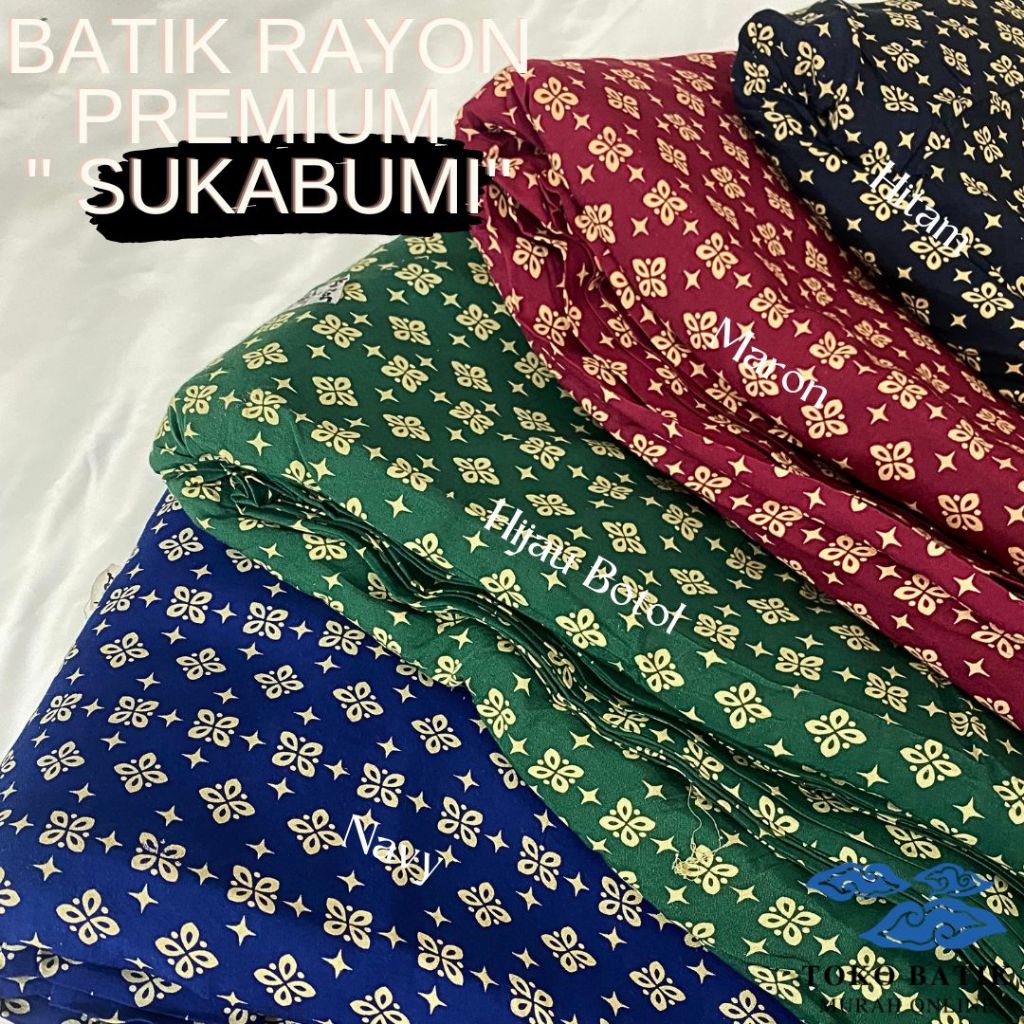 Jual Kain Katun Korea Rayon Silky Viscose Printing Motif "Sukabumi ...