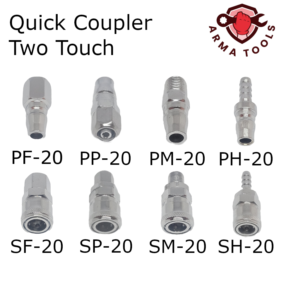 Jual Quick Coupler Two Touch PM-20 PH-20 PF-20 PP-20 SH-20 SM-20 SF-20 SP-20/ Sambungan Selang ...