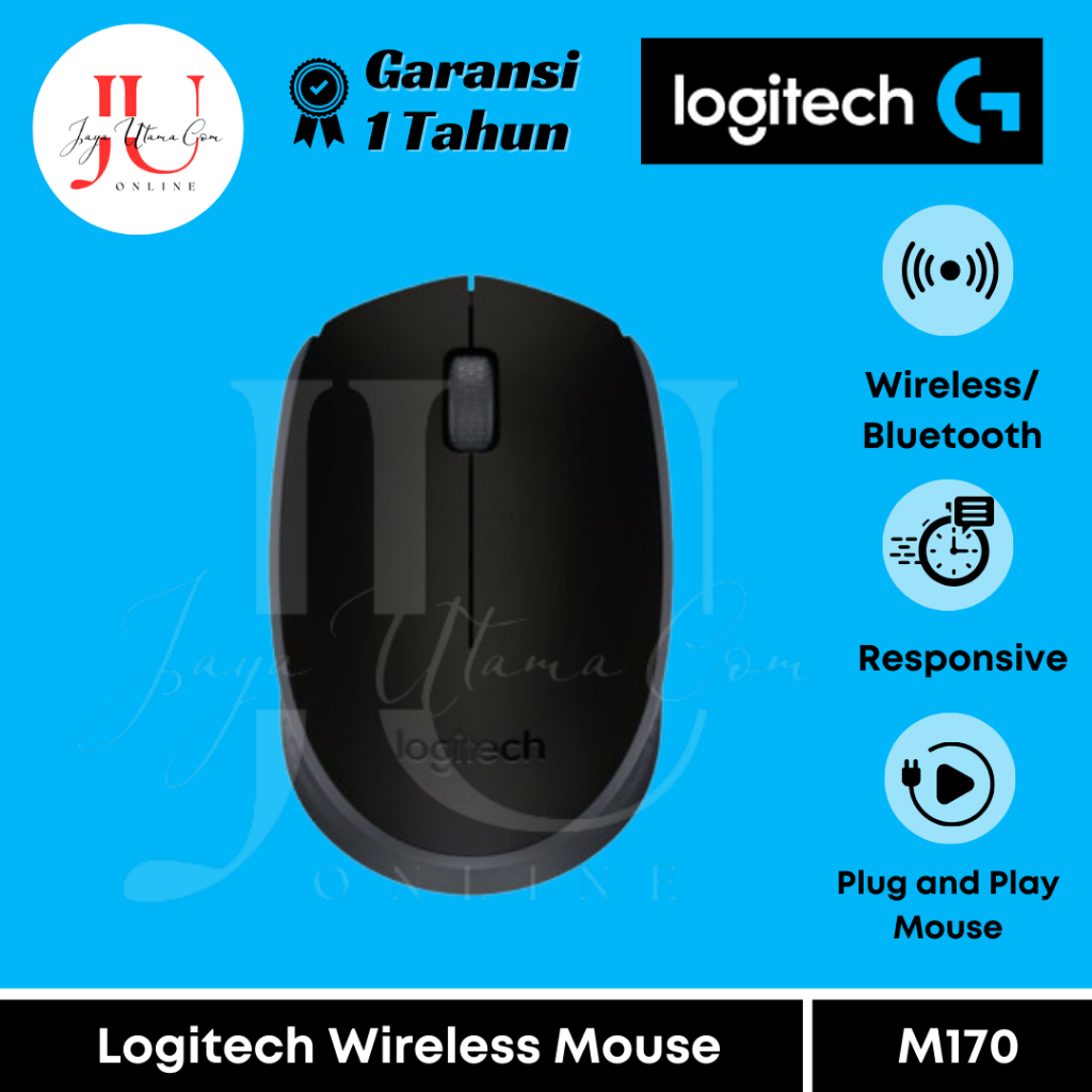 Jual Mouse Logitech M170 Wireless 2 4ghz Usb Receiver Original Garansi Resmi Shopee Indonesia