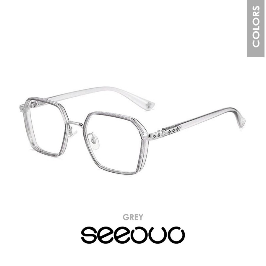 Jual Seeouo Kacamata Antiradiasi Blueray Anti Sinar Biru Bisa Minus Bentuk Kotak Retro Style ...