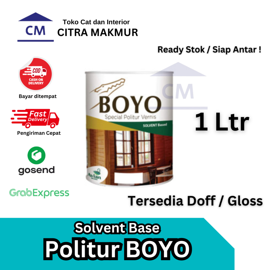 Jual BOYO Politur Solvent Base 1 Ltr -- Memperkilap Keindahan Serat ...