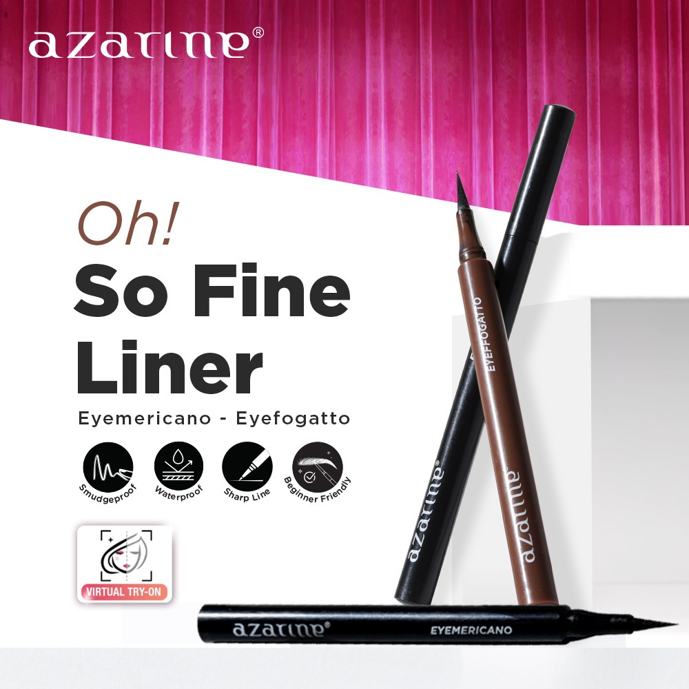 Jual Azarine Oh! SO FINE LINER Eyeliner Waterproof Tahan Lama Untuk ...