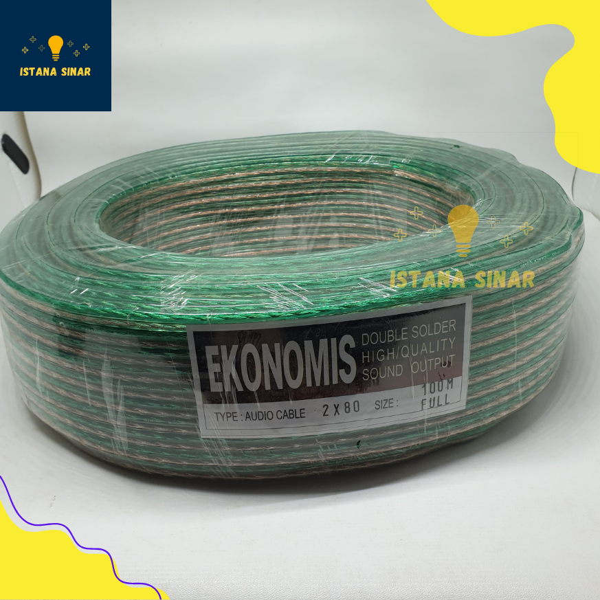 Jual Kabel Listrik Transparan 2 x 80 / 100 meter mt / Kabel Audio ...