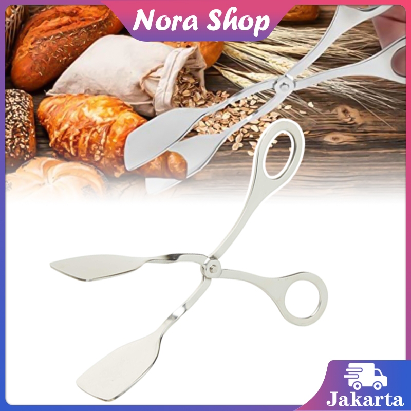 Jual Capit Makanan Flat Scissor Tongs Jepitan Roti Capitan Makanan Anti ...