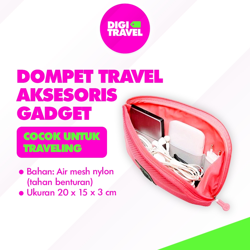 Jual DIGI TRAVEL Tempat Penyimpanan Portable Travel | Cable Pouch ...