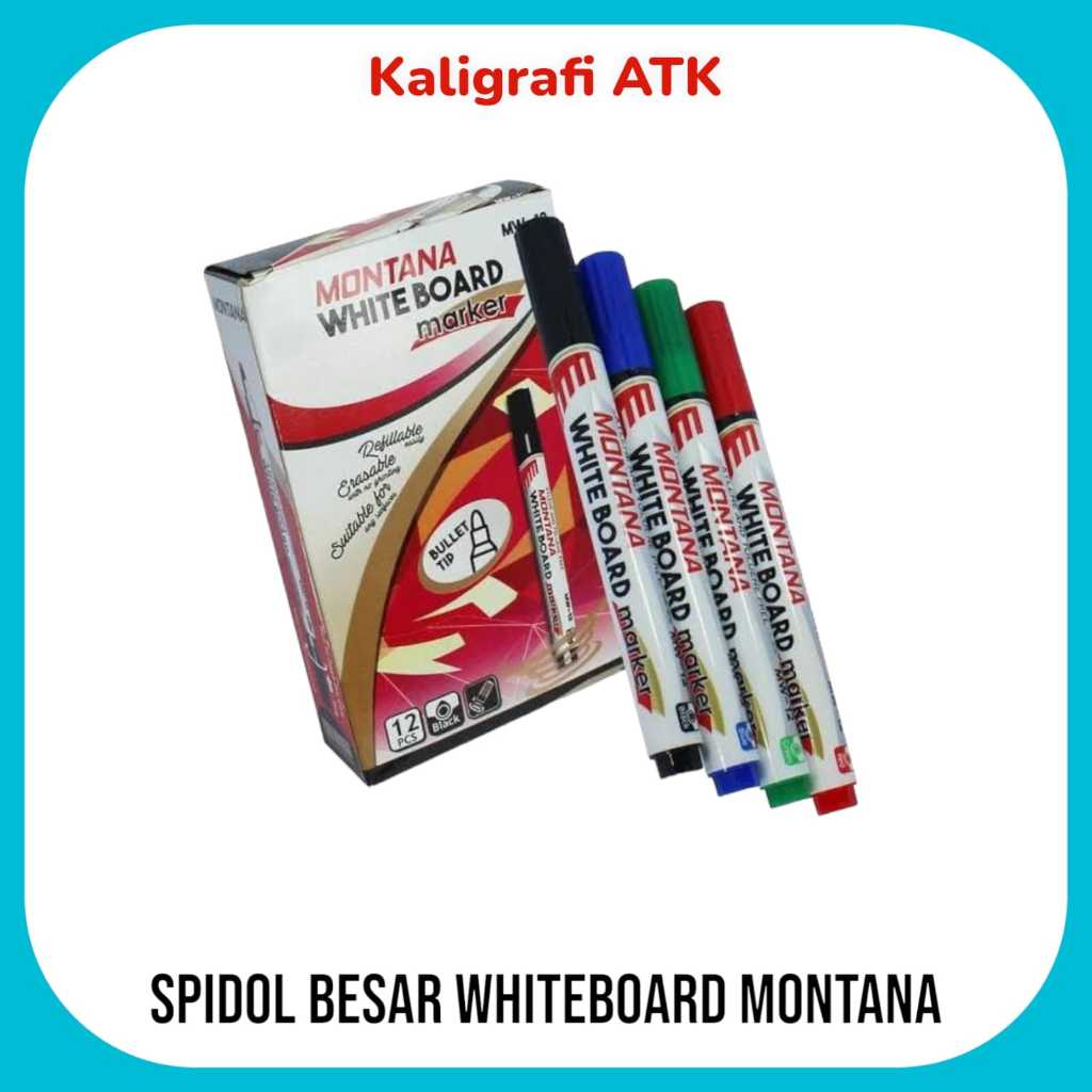 Jual Spidol Besar Whiteboard Montana bisa dihapus | Shopee Indonesia
