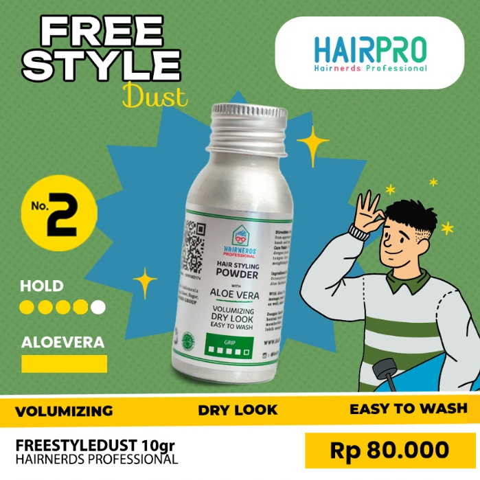 Jual Hairnerds Professional HairPro Freestyle Dust Powder Styling Clay ...