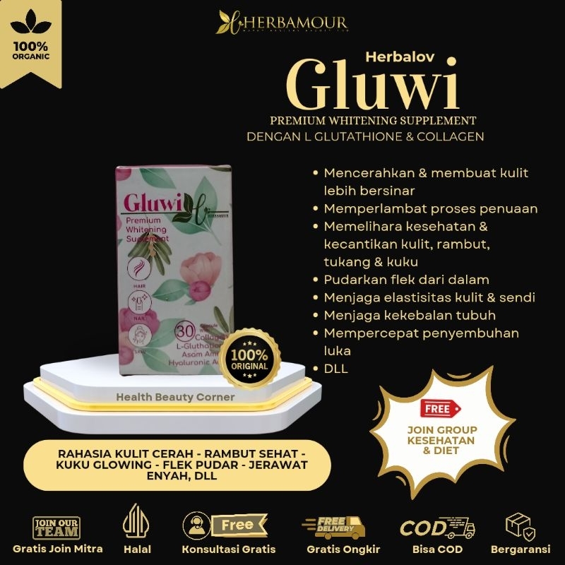 Jual [HB Corner] Herbalov GLUWI Collagen Drink Minuman Collagen ...