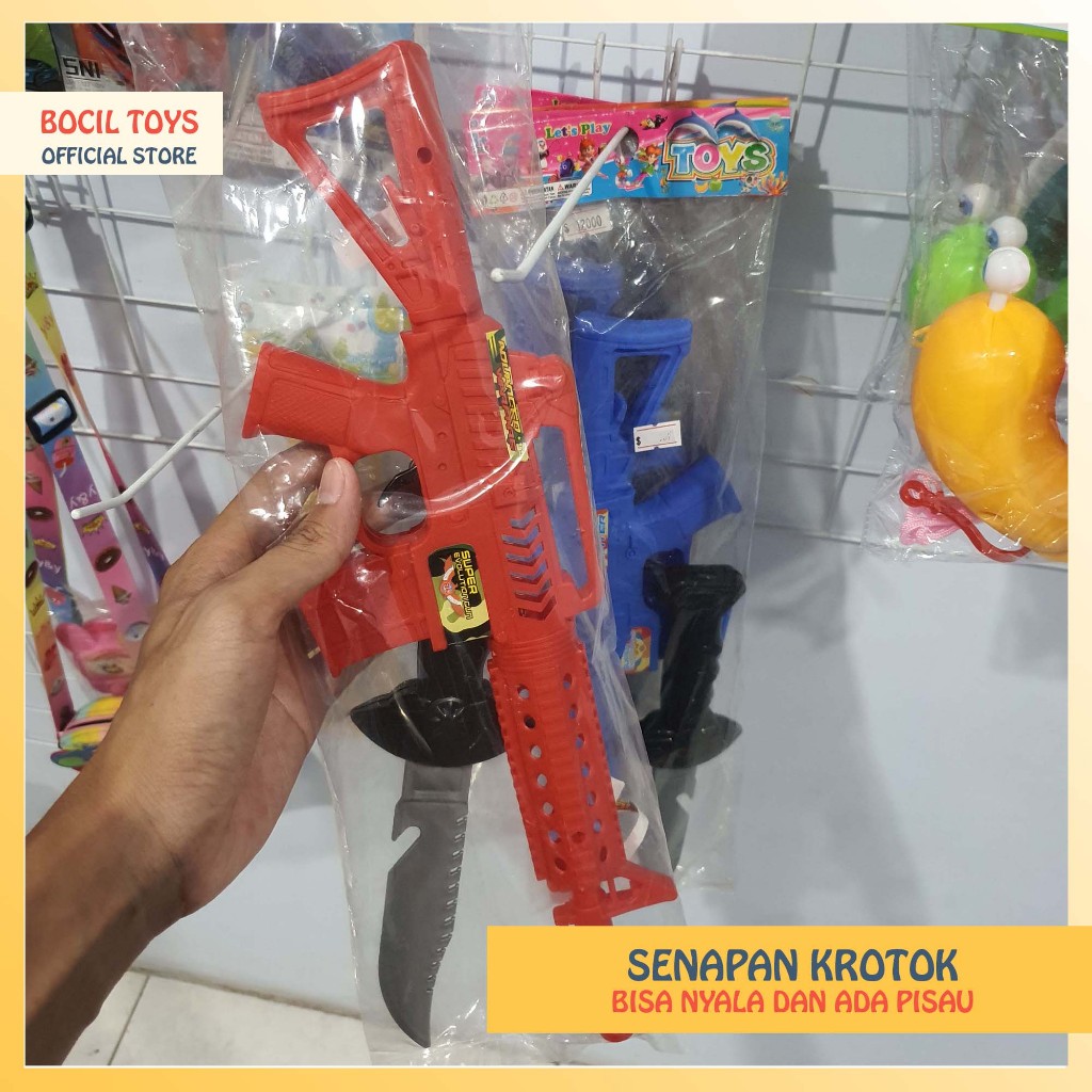 Jual Mainan anak senapan krotok bisa nyala untuk bermain sebagai ...