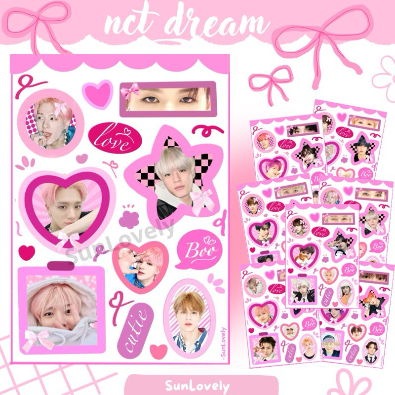 Jual STICKER NCT DREAM Pink Cutie, Mark, Renjun, Jeno, Haechan, Jaemin ...