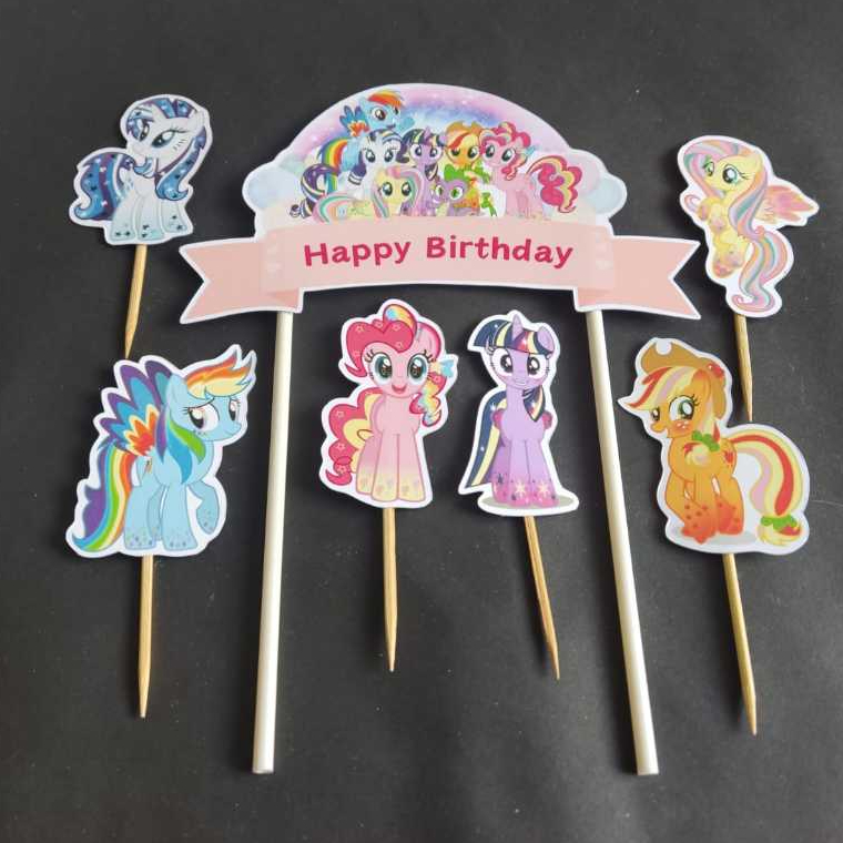 Jual topper kuda pony / little pony hiasan kue ulang tahun | Shopee ...