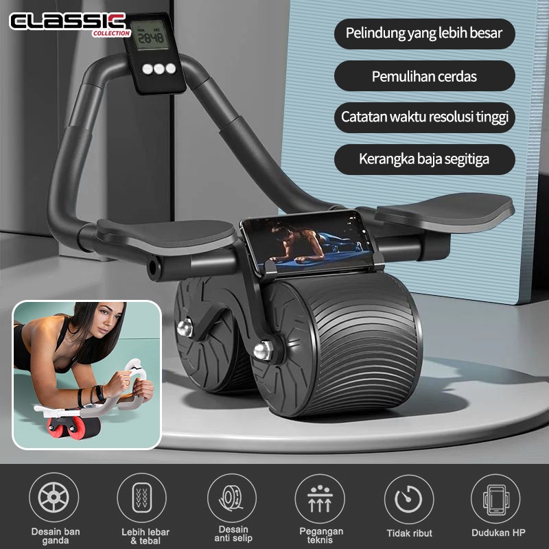 Jual Alat fitnes Alat perut ramping Roda perut siku rebound Ab Wheel ...