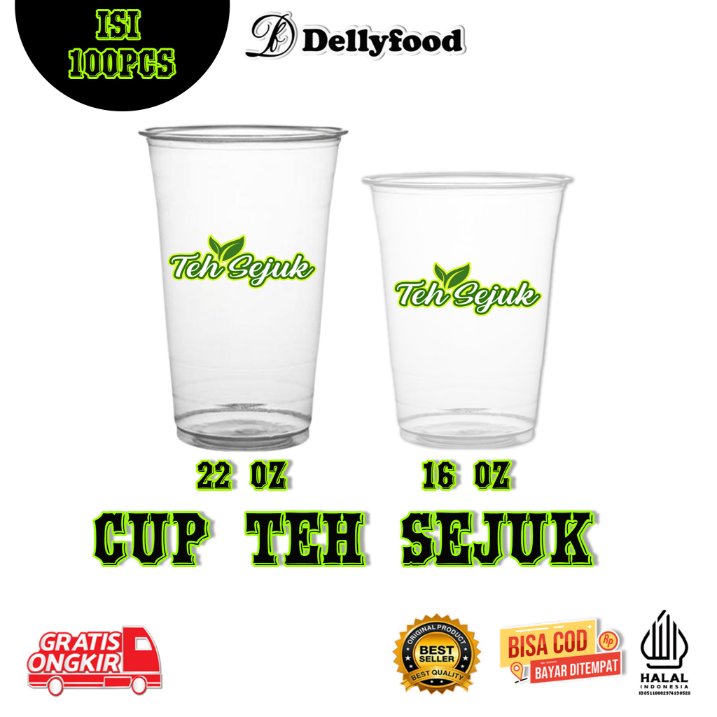 Jual Cup Datar Es Teh Sejuk 100pcs | Shopee Indonesia