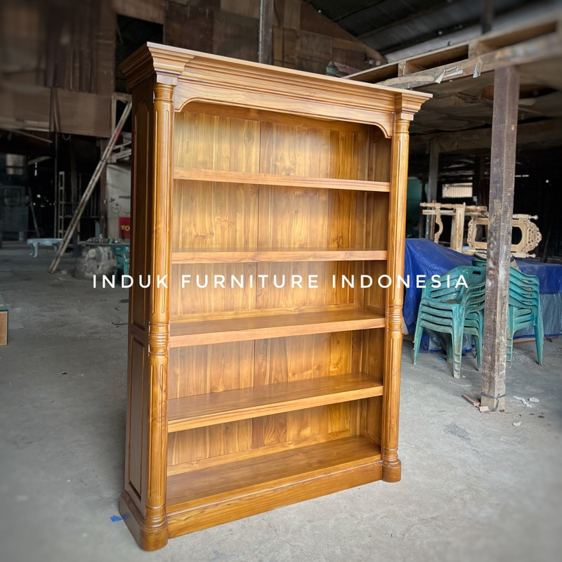 Jual LEMARI RAK BUKU JATI SOLID | Shopee Indonesia