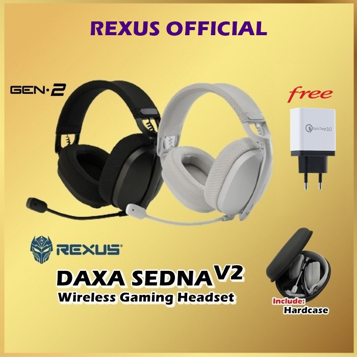 Jual Rexus Daxa Sedna Wireless Gaming Headset 3in1 Connection | Shopee ...