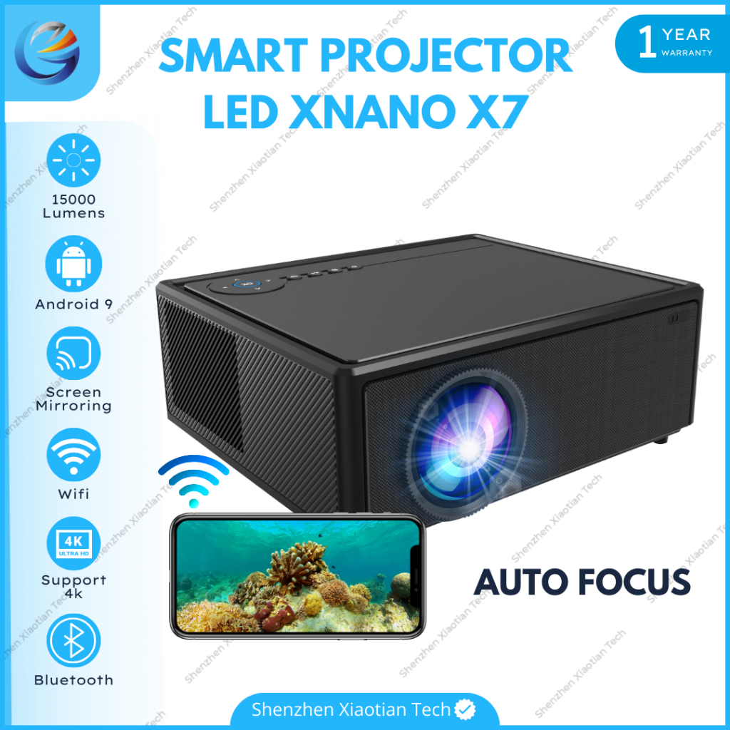 Jual Projector LED Xnano X7 15000 Lumens | Smart LED Projector Android 9.0 Wifi | Proyektor ...