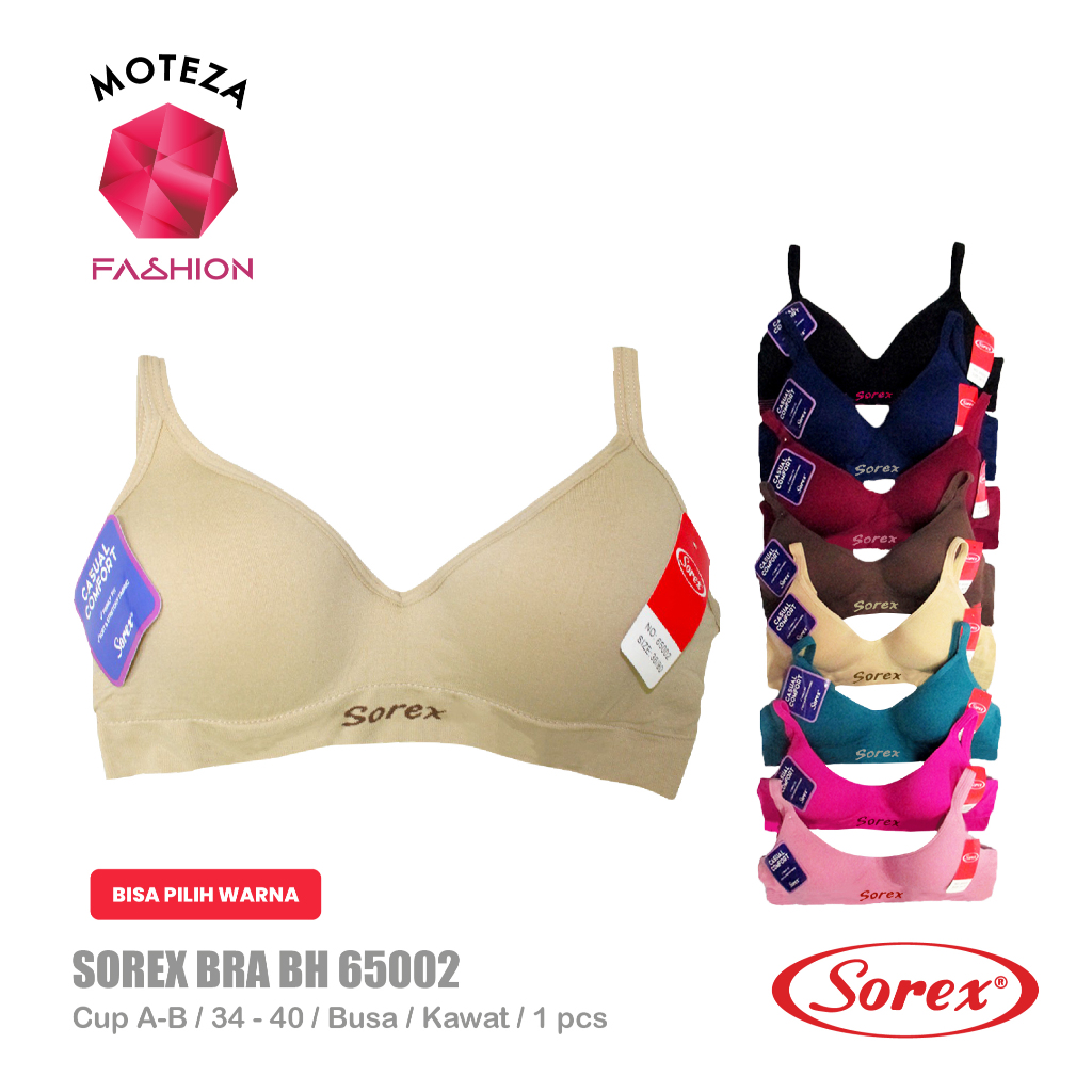 Jual Sorex 65002 Bra BH Wanita Kawat Busa Tipis Cup A Kait 2 | Shopee Indonesia