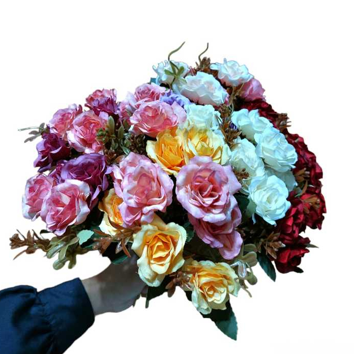 Jual Bunga Mawar Rose Mini Rustic Bunga Kecil 10 bunga 5 Cabang 30 cm ...