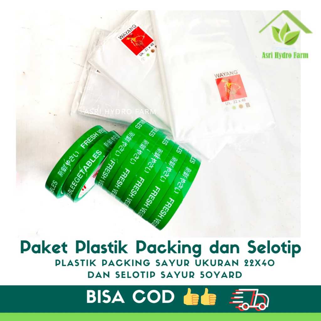 Jual PAKET PLASTIK PACKING 22X40CM + SELOTIP SAYUR Paket Plastik ...