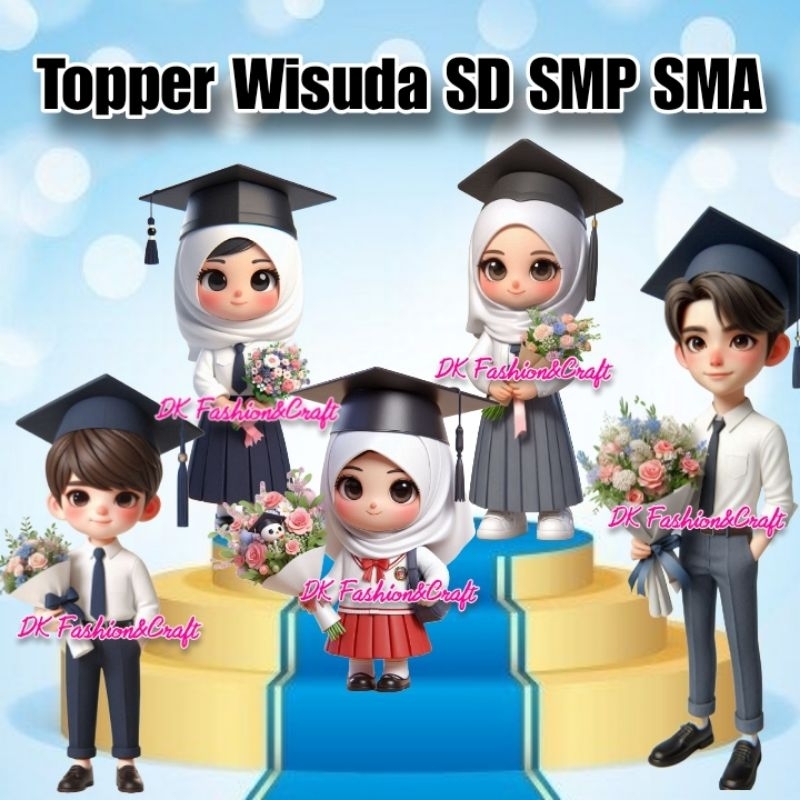 Jual Topper Wisuda Kelulusan Sekolah Pelengkap Buket | Shopee Indonesia