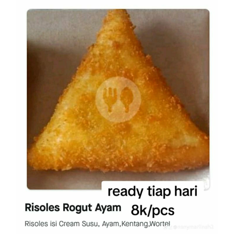 Jual risol ayam original, risol ayam pedas,risol rogut,pastel ayam 8k ...