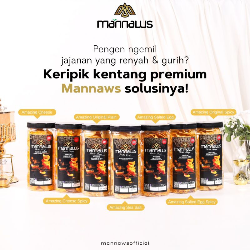 Jual Potato Chips Manna wa Salwa | keripik kentang premium | toples ...
