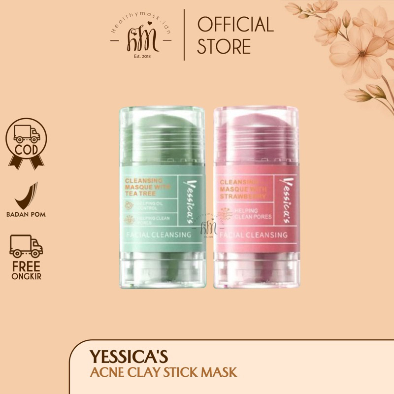 Jual (LANGSUNG KIRIM) YESSICA'S STICK MASK TEA TREE & STRAWBERRY ANTI ...