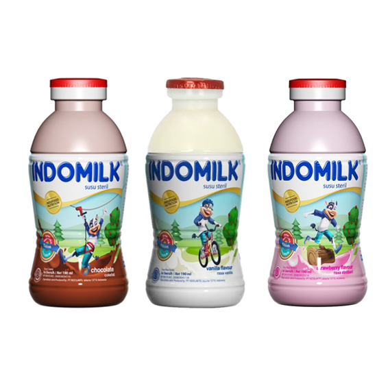 Jual Indomilk Susu UHT 190ml / Indomilk Susu Steril UHT Botol 190ml | Shopee Indonesia
