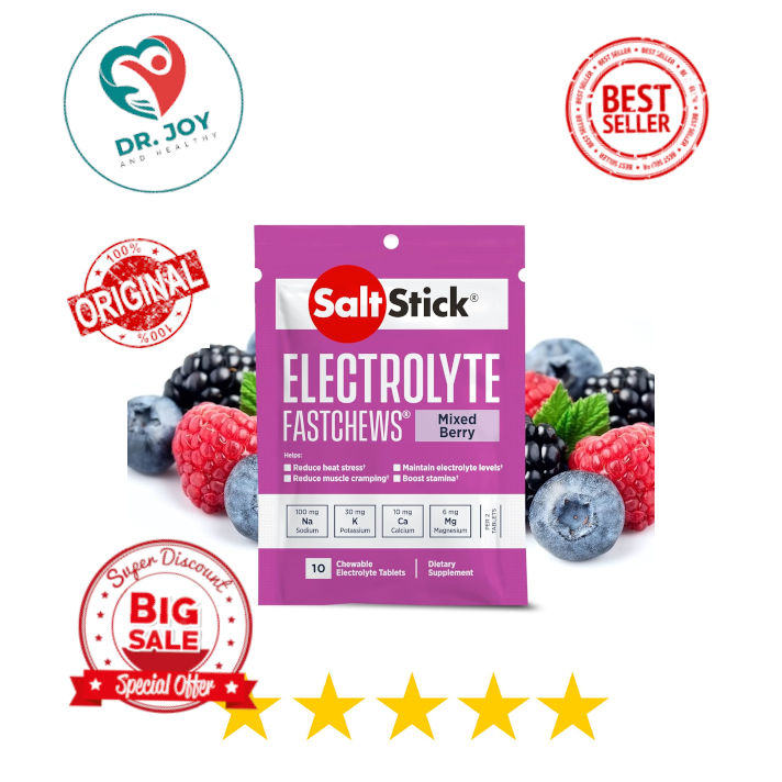 Jual SaltStick Electrolyte FastChews Chewable Tablets USA | Salt Stick ...