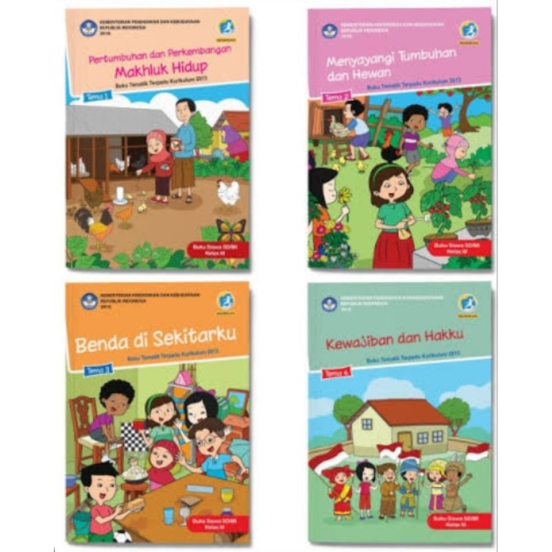 Jual Buku Paket Tematik Terpadu SD Kelas 3 Tema 1,2,3,4 semester 1 diknas K13 revisi | Shopee ...