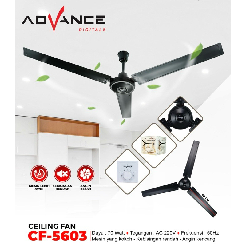 Jual Kipas Angin Plafon ADVANCE CF-5603 Ceiling fan Baling-Baling 56 ...